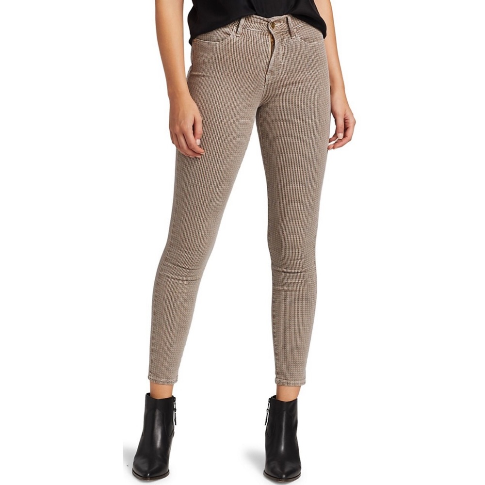 Frame Le High Skinny Academia Houndstooth Jeans - Gem